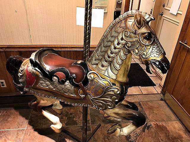 Antique PTC Armored Carousel Horse - Outer Row