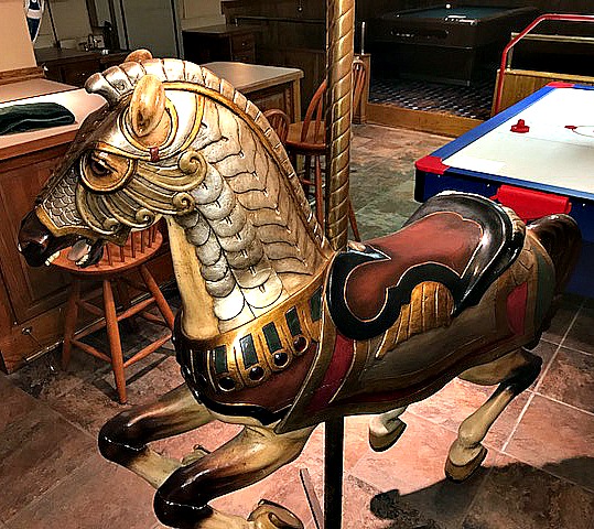 Antique PTC Armored Carousel Horse - Outer Row